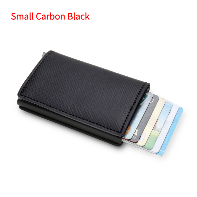 RFID Carbon Fiber Anti-Theft Swiping Automatic Pop-up Men's Card Holder ...