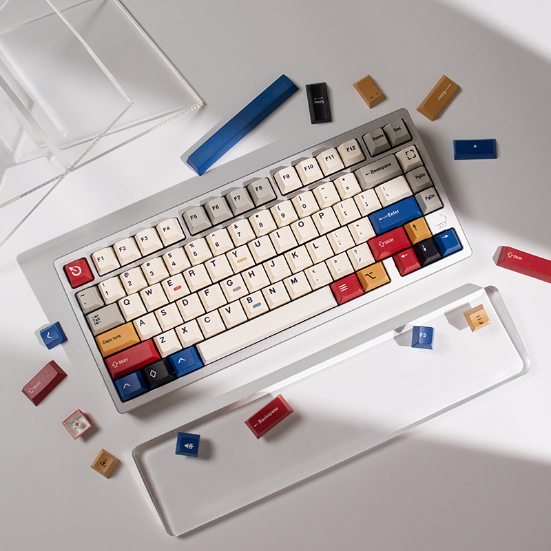 Retro100 Minimalism Theme Personality Key PBT cherry Profile Icon keycaps set for Mechanical ...