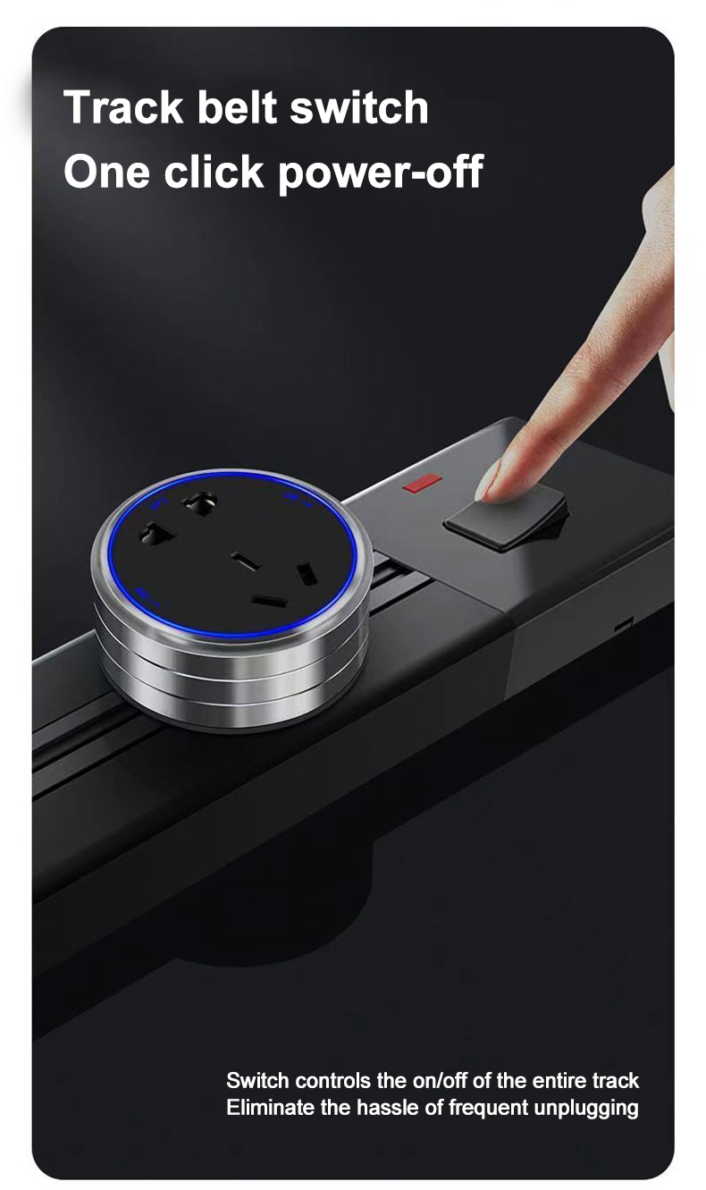DBODHI Movable Power Track Socket 8000W Universal Power Adapter Socket ...
