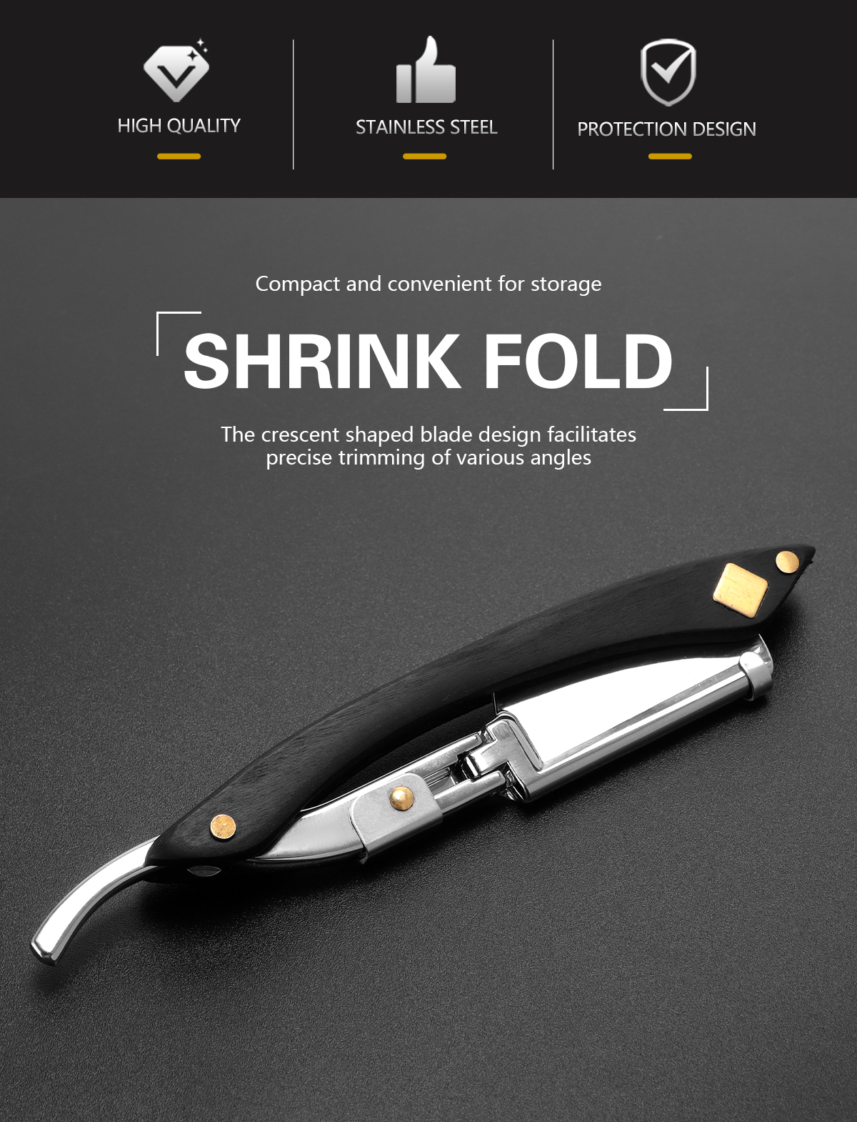 Wooden Handle Razor Manual Old-fashioned Razor Trimming Razor Razor ...