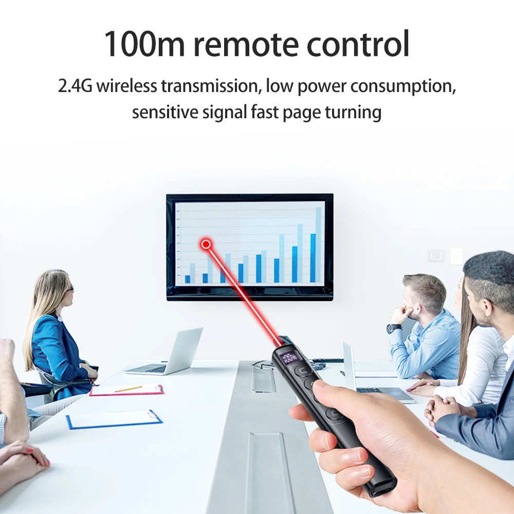 Presentation Clicker 2.4GHz Wireless Presenter Remote PPT Clicker for ...