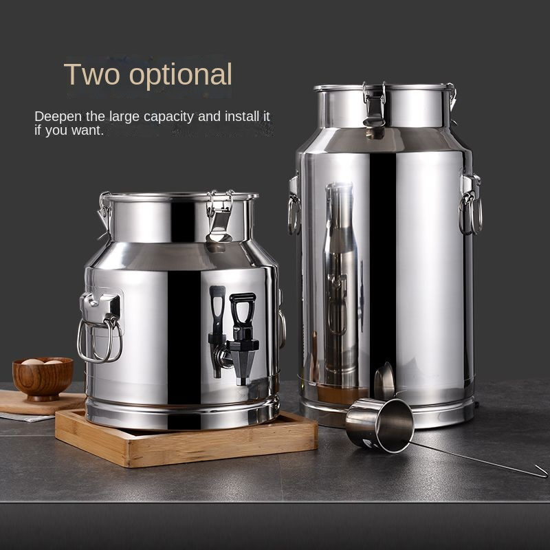 Stainless Steel Edible Oil Barrel Thickened Sealed Barrel Vacuum Milk ...