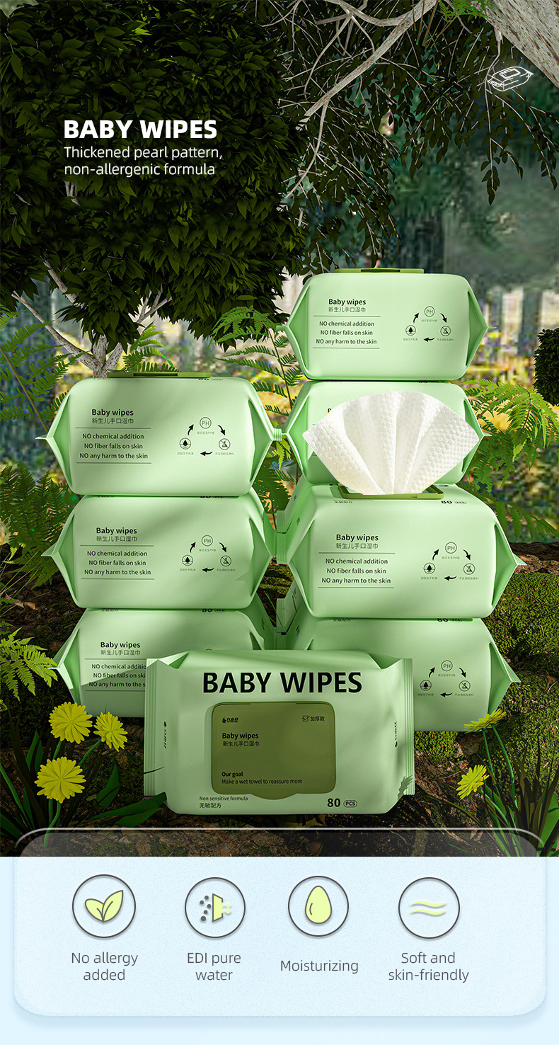 10pack Organic Baby Wipes (Non-Alcohol-wet wipes) Large Pack of Newborn ...