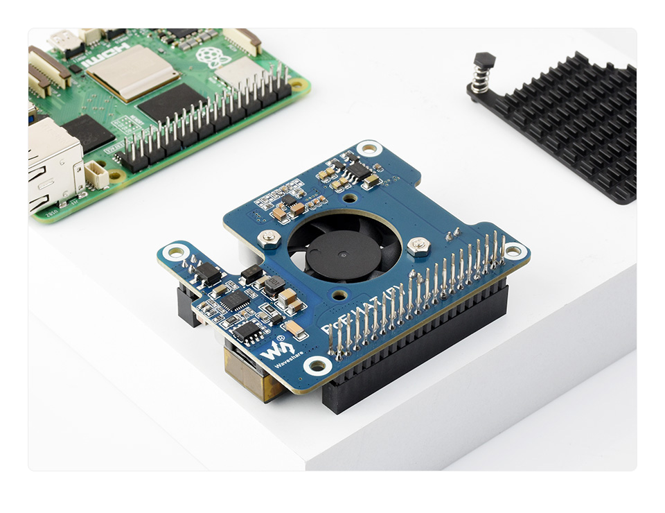 Raspberry Pi 5 PoE HAT Power over Ethernet 802.3af Moudle for Pi5 ...