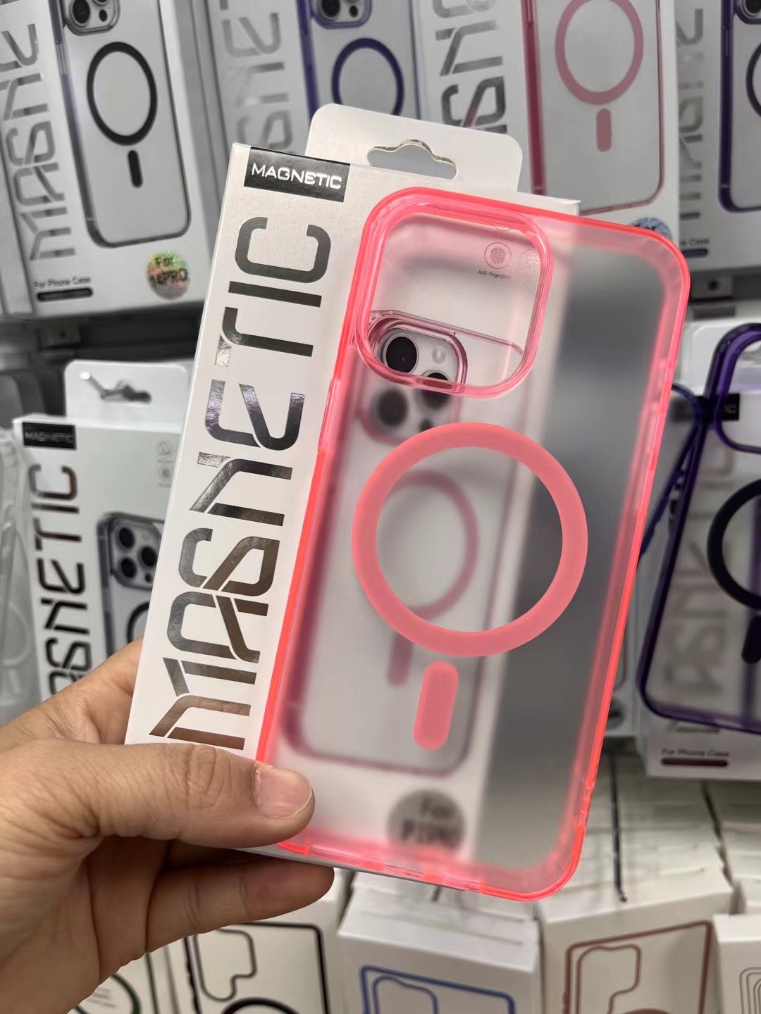Matte Transparent Pink Phone case 16 Promax Magnetic for iPhone 16 15 ...