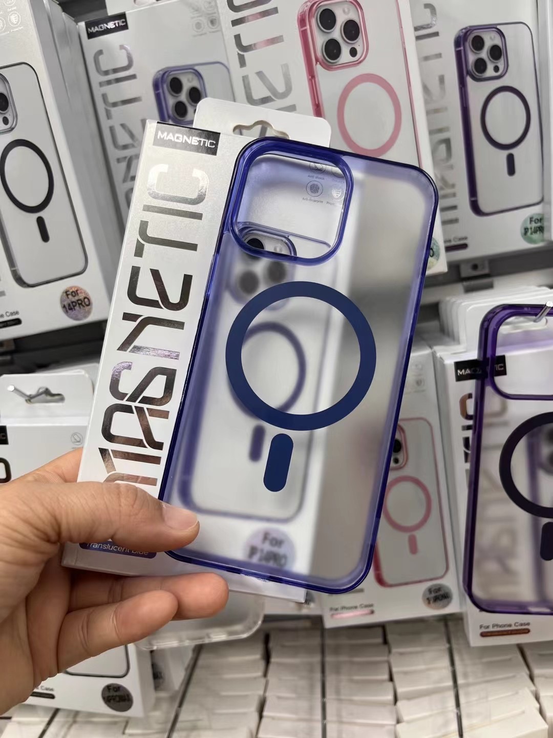 Matte Transparent Pink Phone case 16 Promax Magnetic for iPhone 16 15 ...