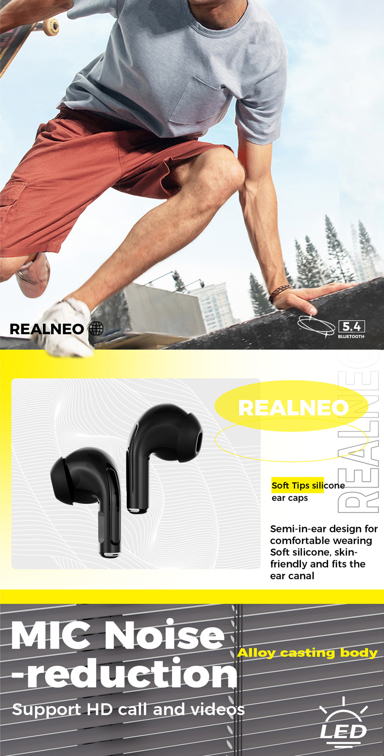 [Freebies]Realneo Neo 6 Max TWS Bluetooth Earphone Cute Cartoon Colorful BT5.4 Mini Wireless ...