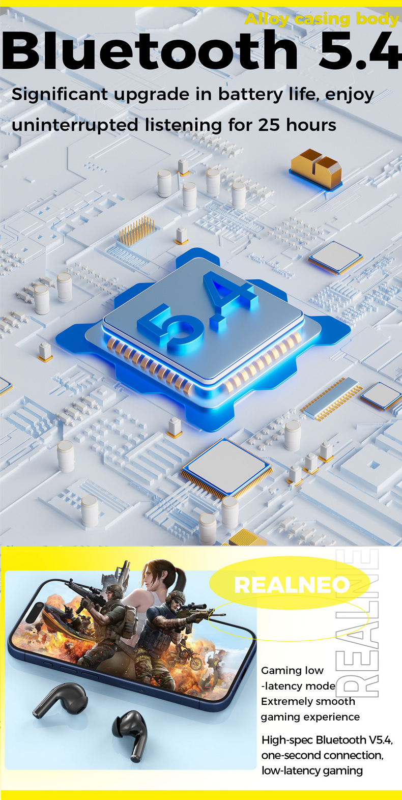 [Freebies]Realneo Neo 6 Max TWS Bluetooth Earphone Cute Cartoon Colorful BT5.4 Mini Wireless ...