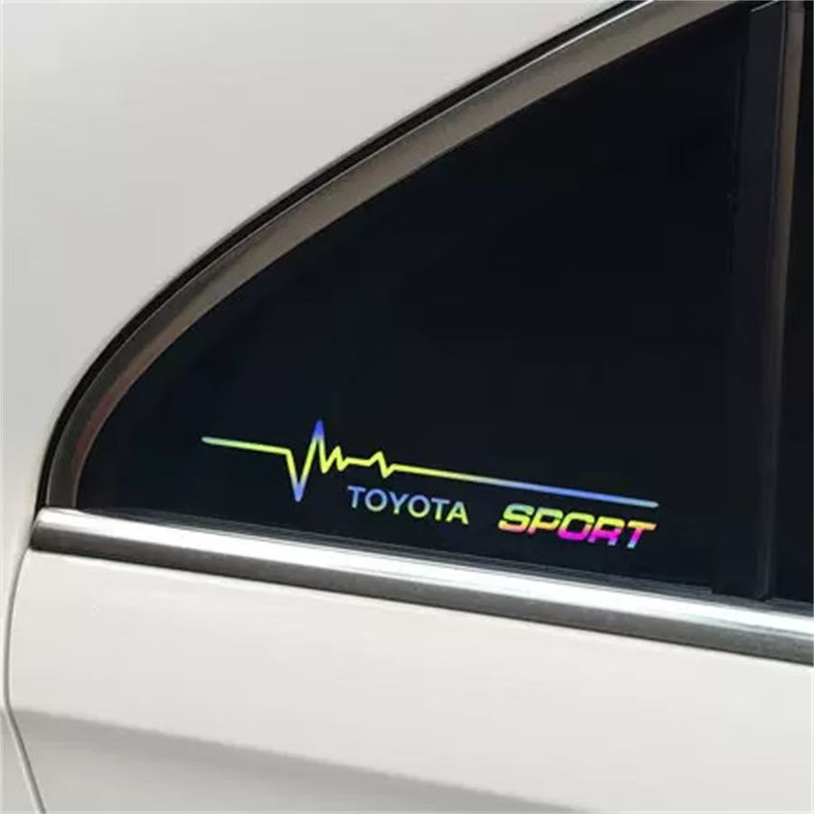 1 pair Car Reflective Side Window Sticker Windshield Decal For TOYOTA ...