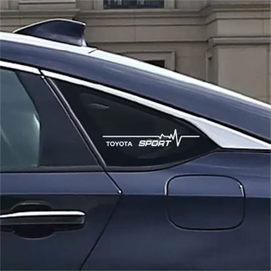 1 pair Car Reflective Side Window Sticker Windshield Decal For TOYOTA ...