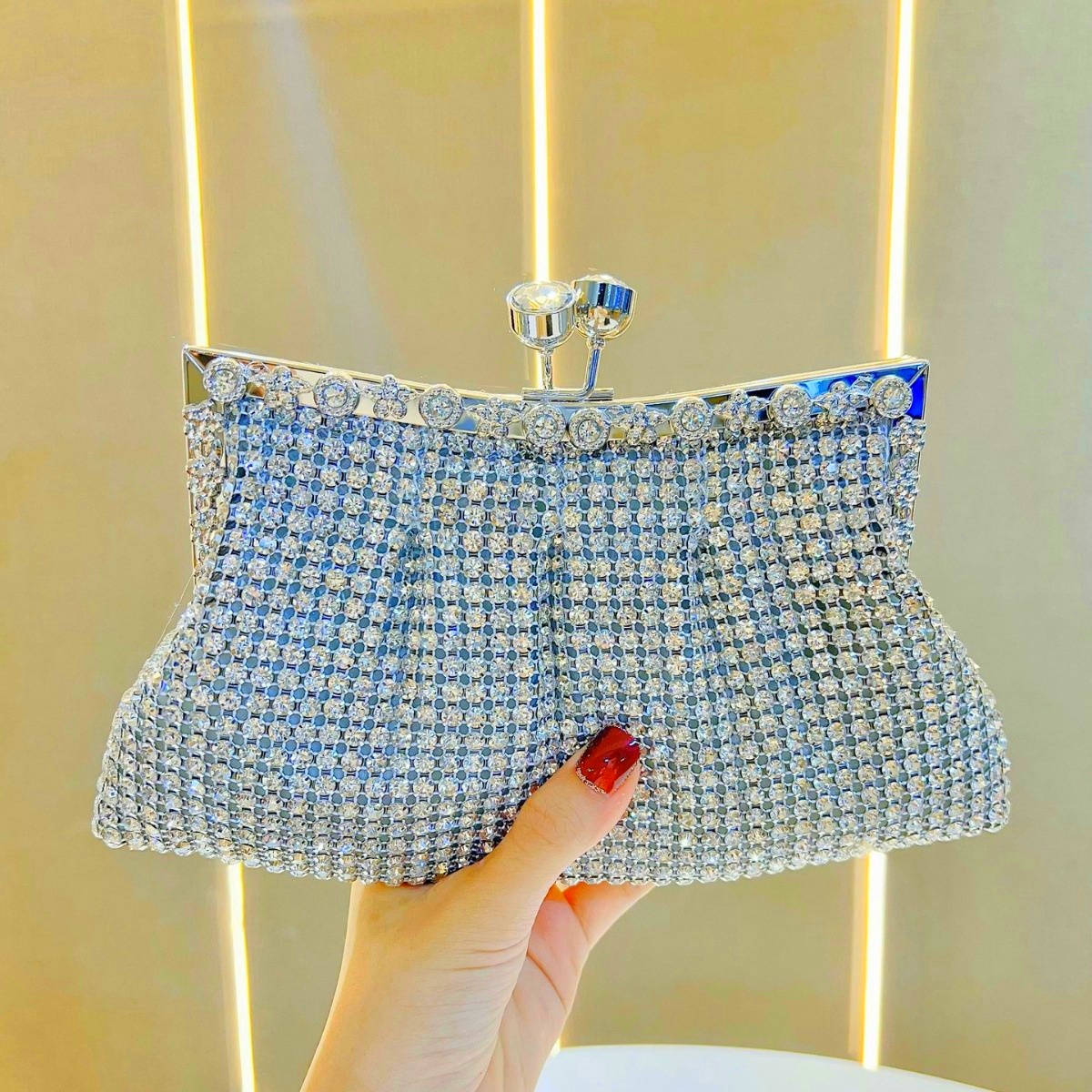 European and American sling bag for woman Luxury Diamonds shoulder bag ...