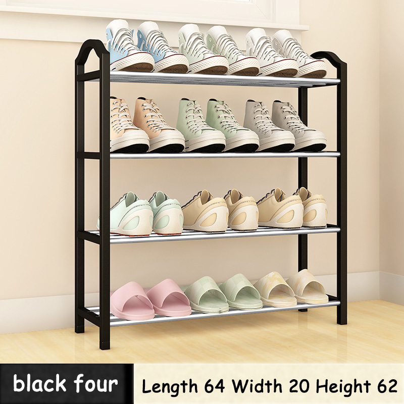 3/4/5/ Layers Black Shoe Rack Multi-Layer Shoe Rock Small Shoe Cabinet ...