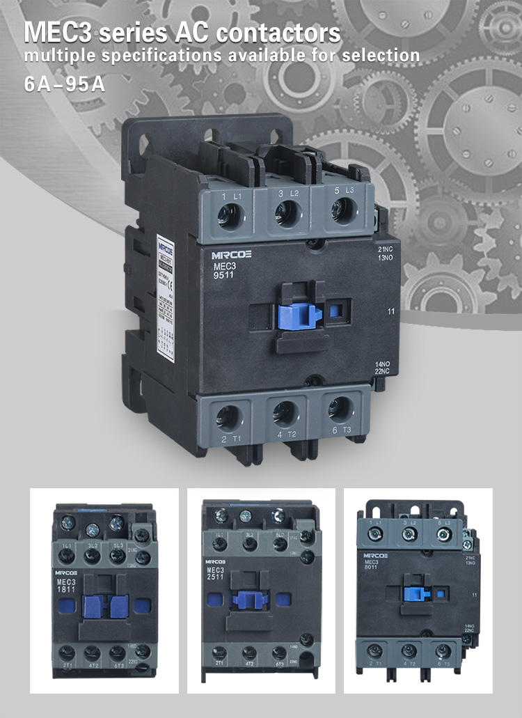 6A to 95A NEW AC Magnetic Contactor MEC3 for Motor Starter and ...
