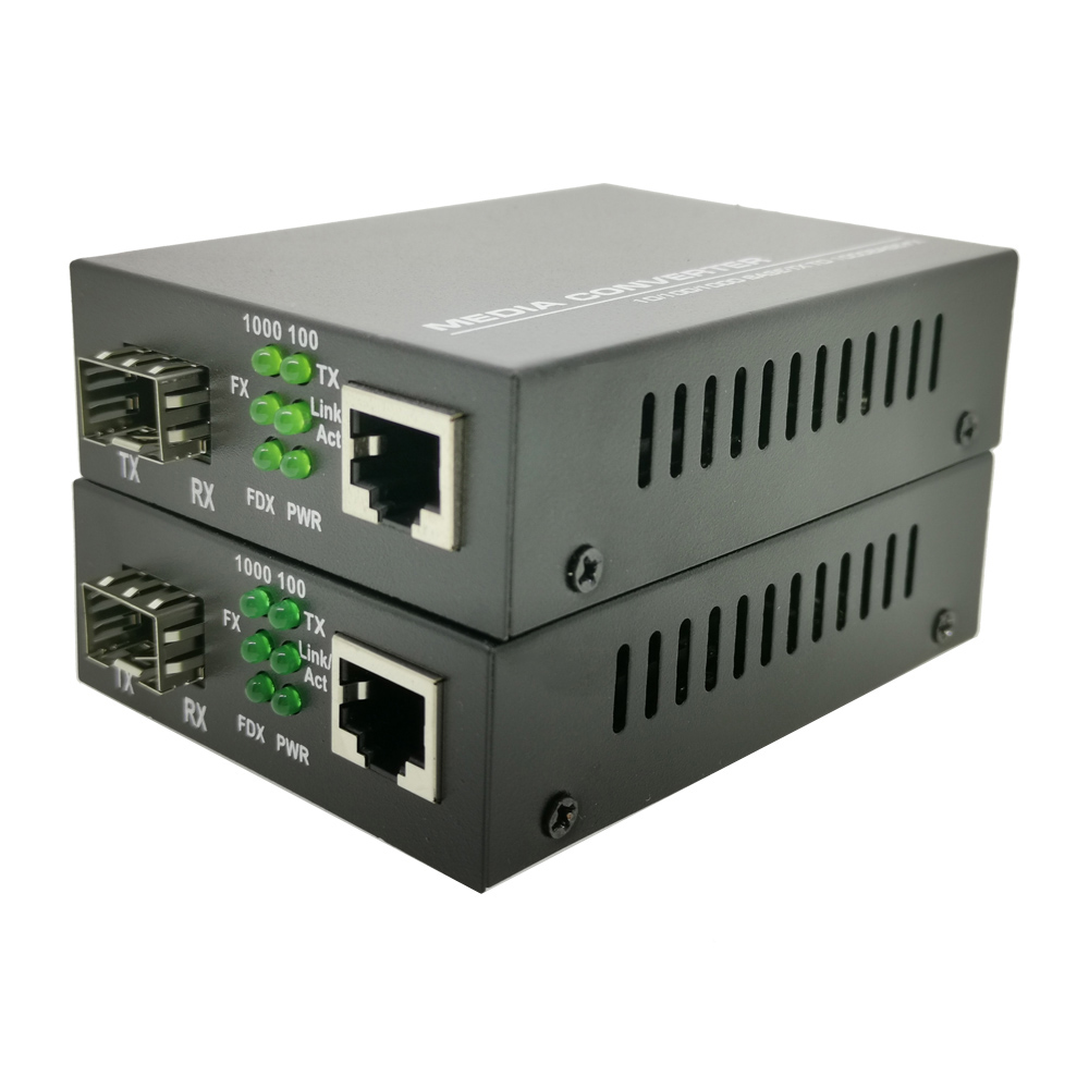 SC Gigabit Media Converter SFP Transceiver Module 20KM 1000Mbps Fast Ethernet RJ45 to Fiber ...