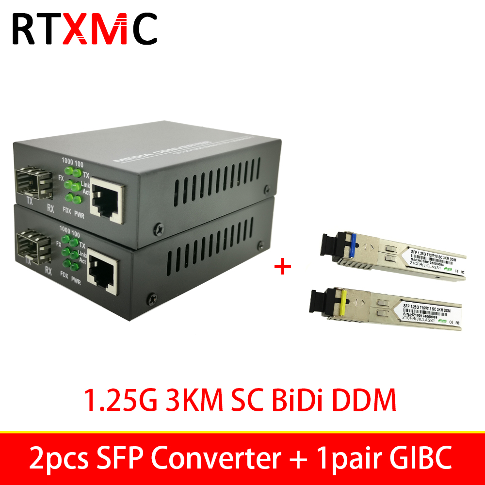 SC Gigabit Media Converter SFP Transceiver Module 20KM 1000Mbps Fast ...