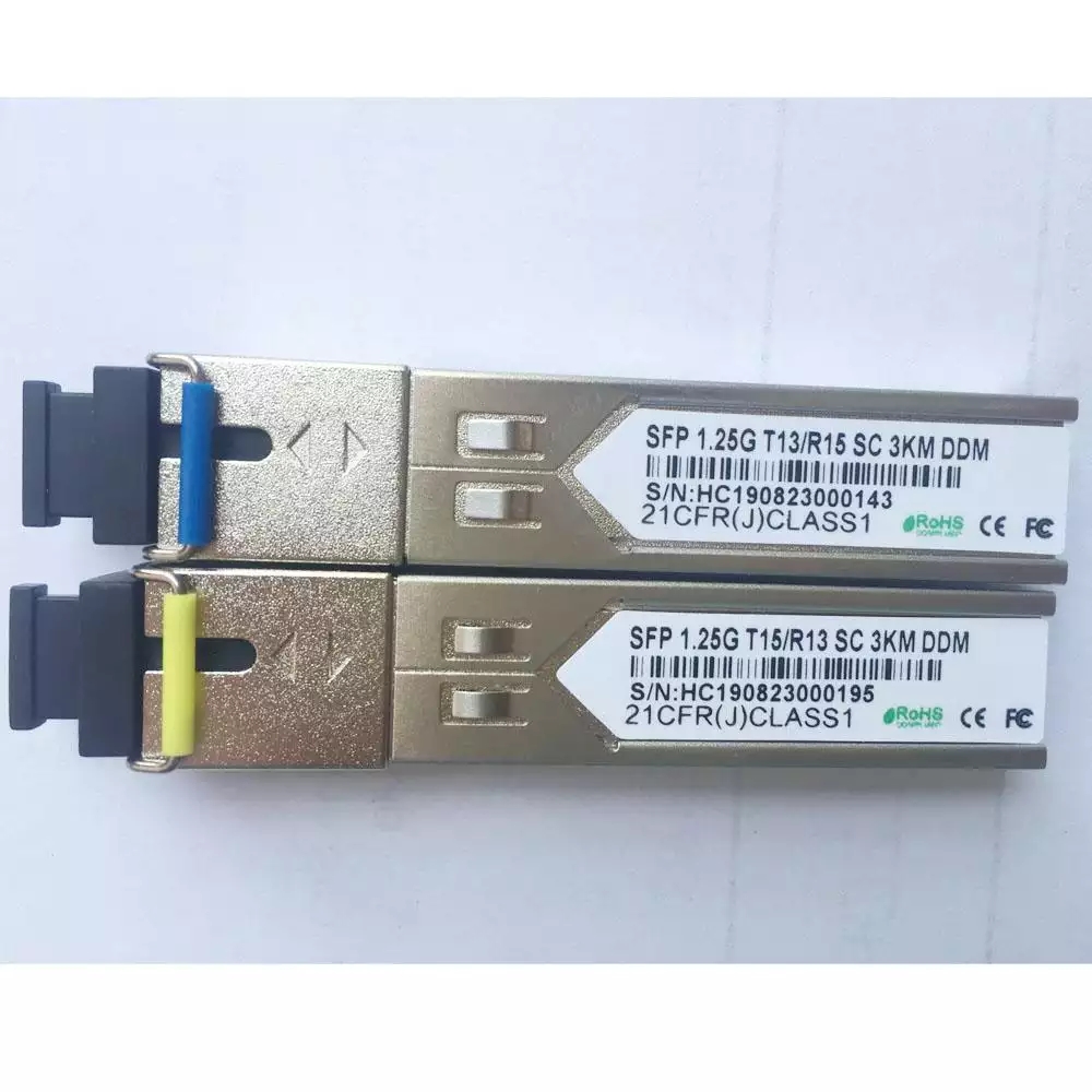 1 Pair Single Mode SC Connector Optical fiber Transceiver Compatible ...