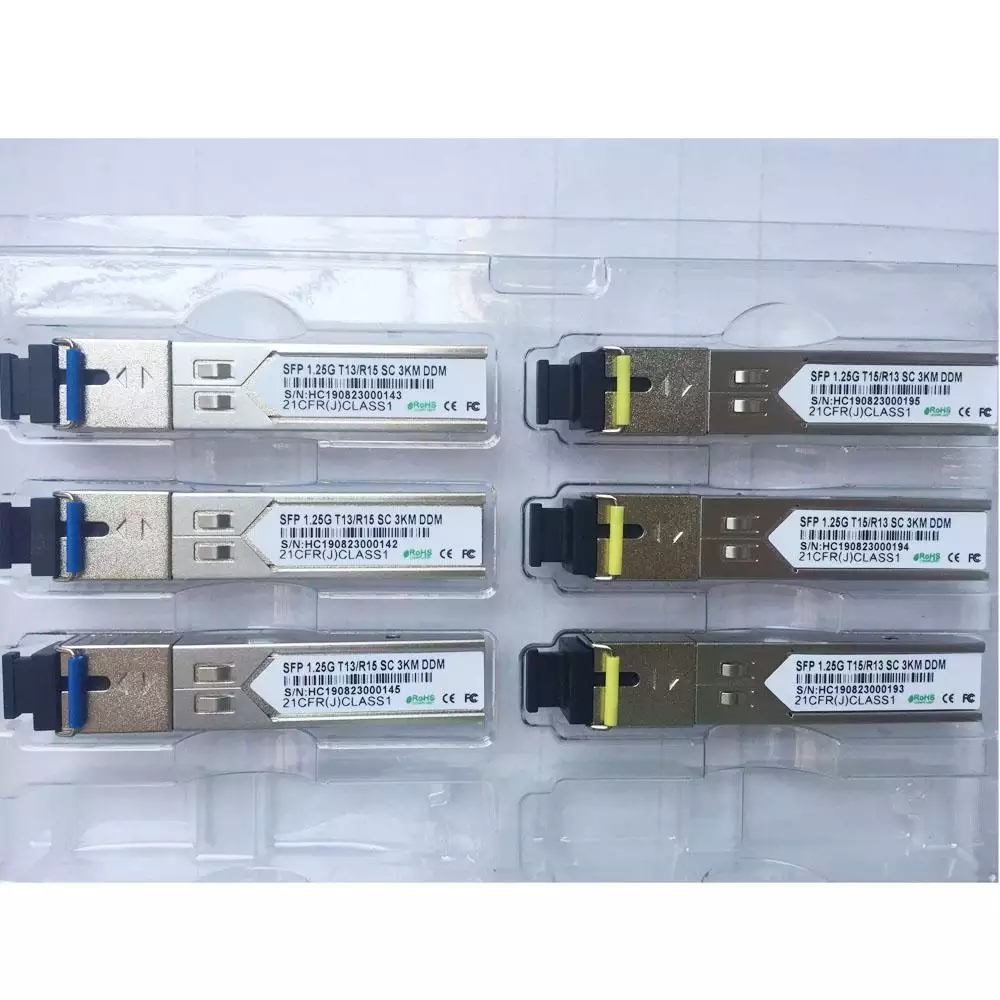 1 Pair Single Mode SC Connector Optical fiber Transceiver Compatible ...