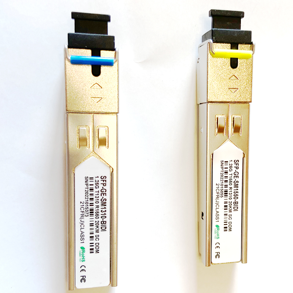 1 Pair Single Mode SC Connector Optical fiber Transceiver Compatible ...