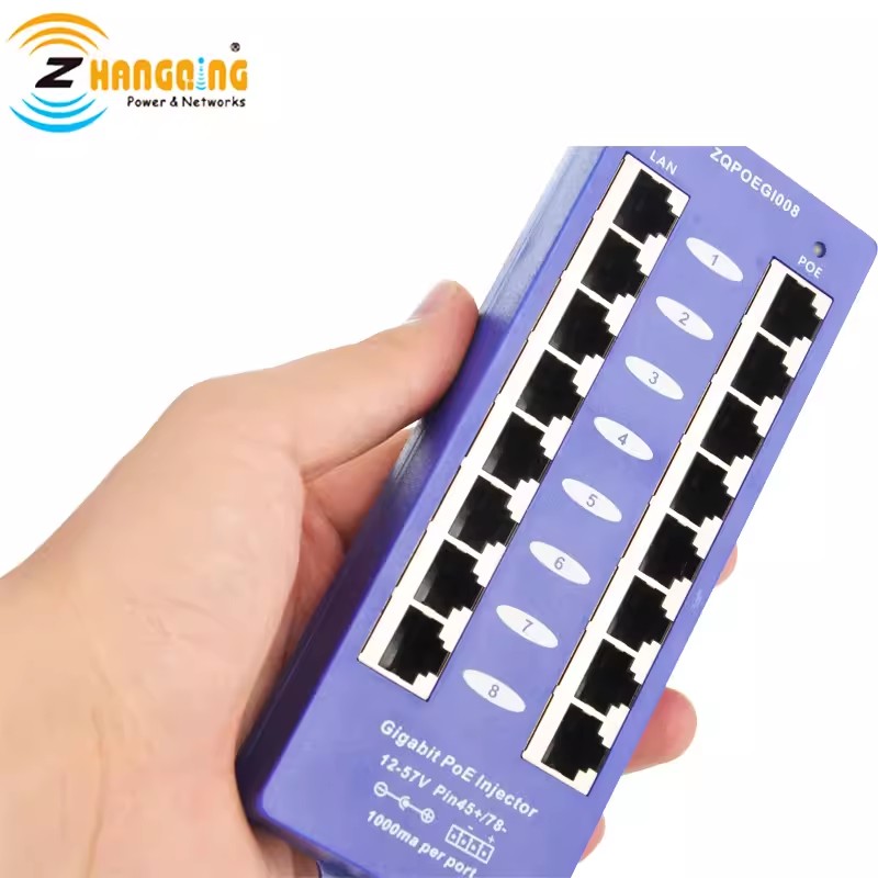 Gigabit Passive PoE Injector 4 Port 1000Mbps PoE Patch Panel For IP ...