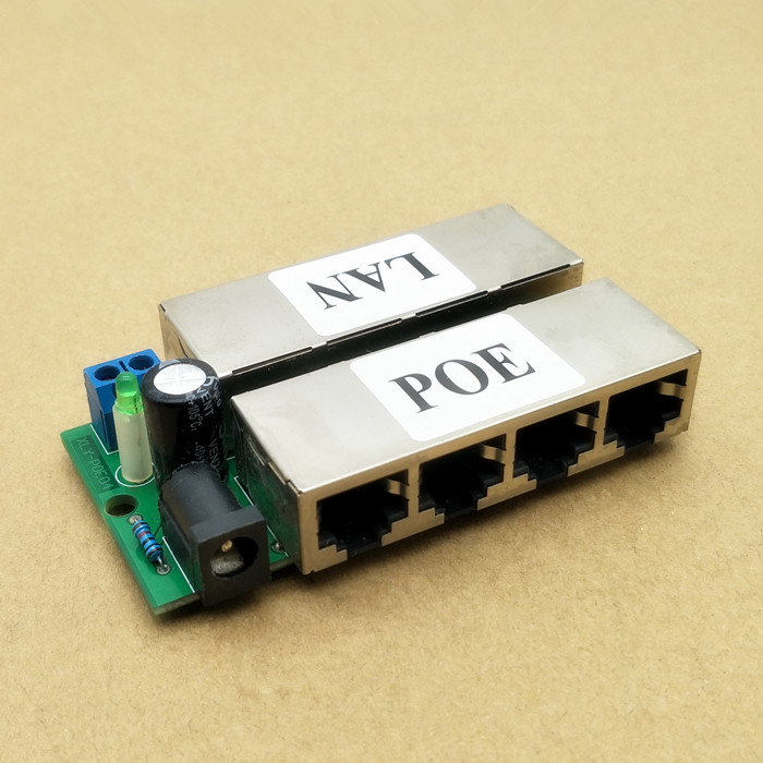 4 Ports POE Injector Power Switch Passive Supply Module Combiner ...