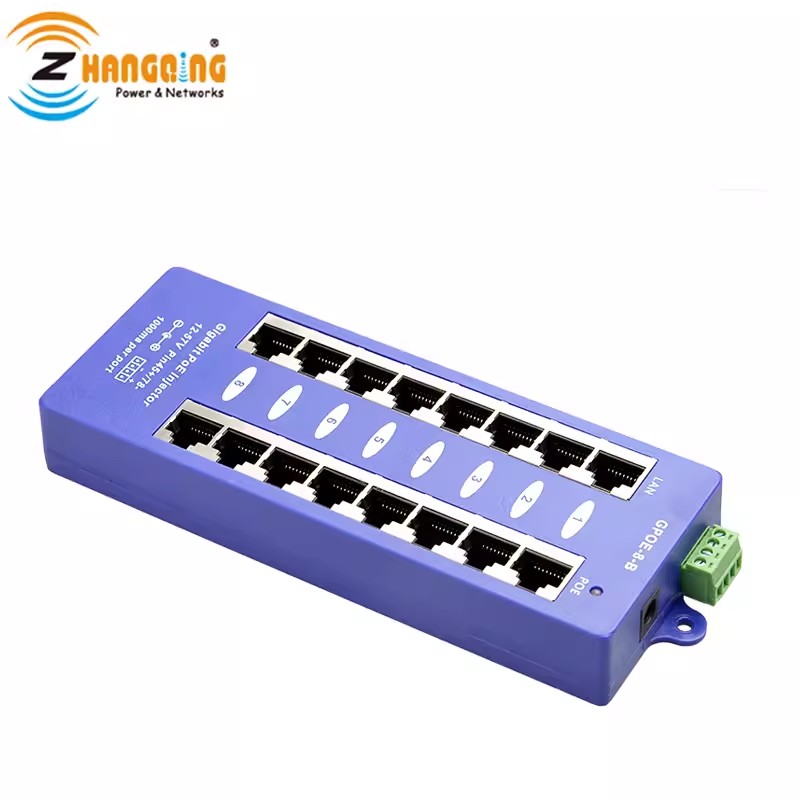 Gigabit Passive PoE Injector 4 Port 1000Mbps PoE Patch Panel For IP ...