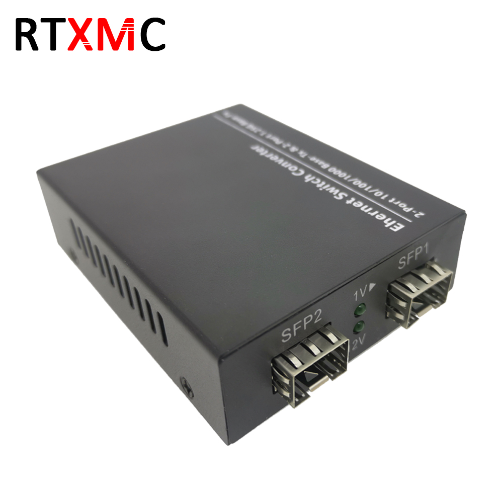 Fiber Switch 2 SFP Fiber Port 2 RJ45 2 UTP 10/100/1000Mbps Media ...