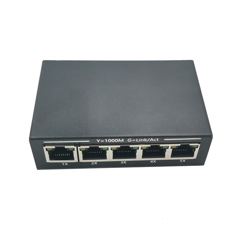5 Port Metal shell Gigabit Switch Desktop RJ45 Ethernet Smart Switch 10 ...