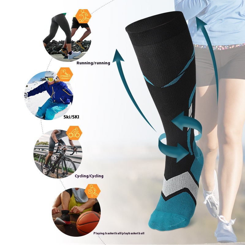 New men's women's compression stockings, sports elastic stockings ...