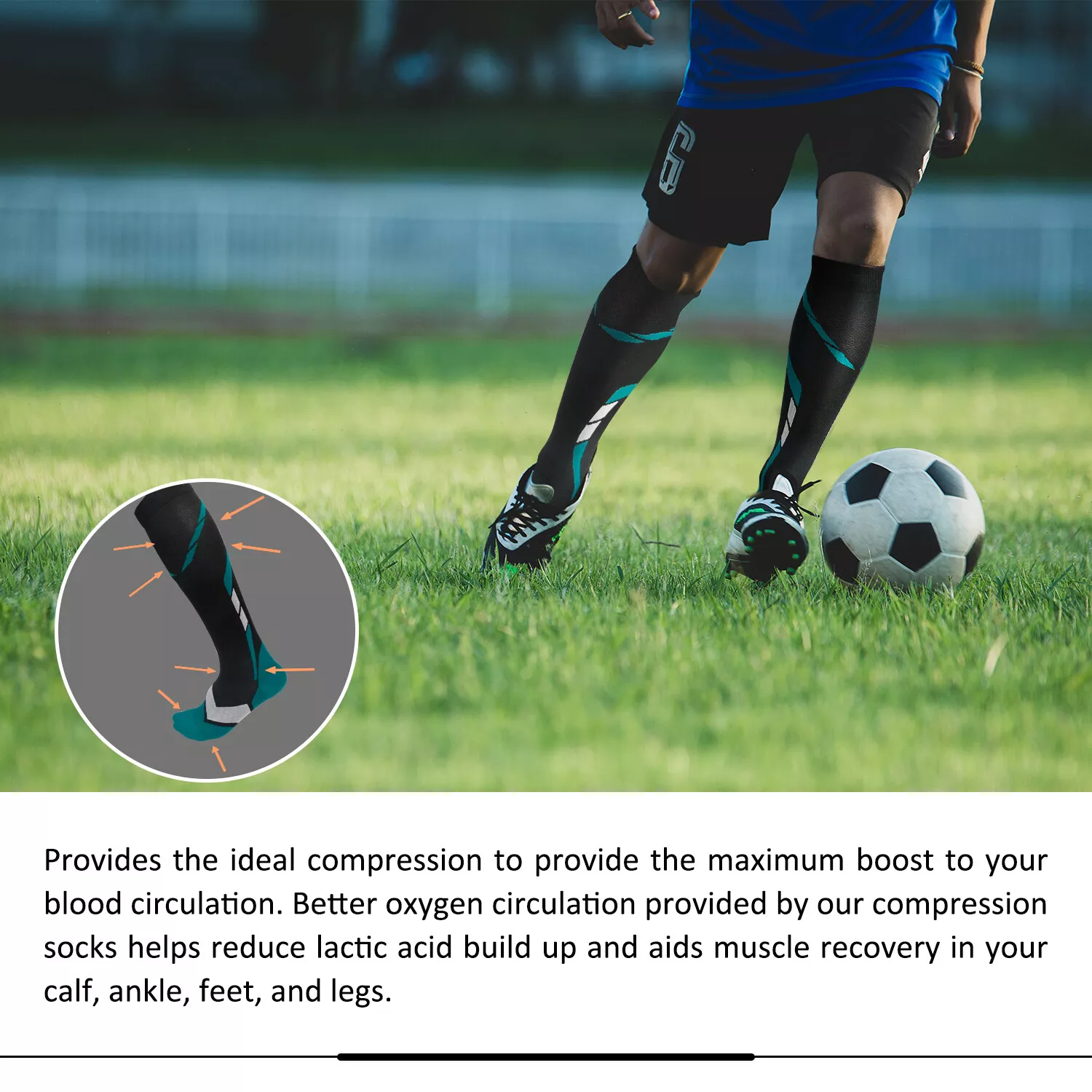 New men's women's compression stockings, sports elastic stockings ...