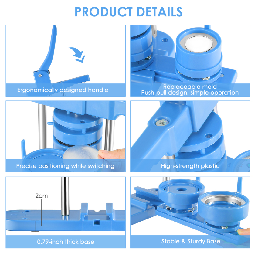 ⚡️Local Delivery+Ready Stock⚡️ Push-Pull Button Badge Maker Machine ...