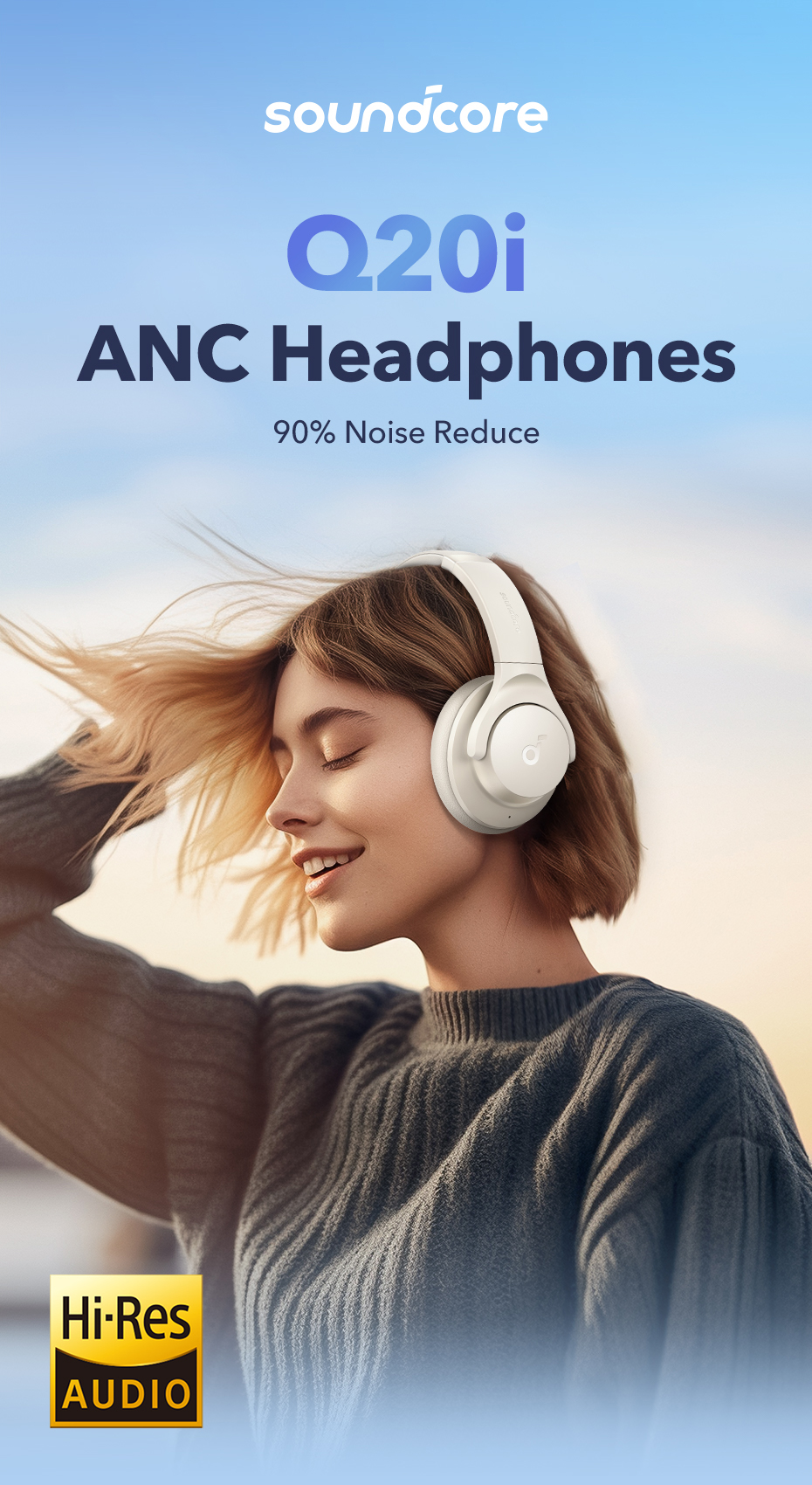 Soundcore by Anker Q20i Headphones Hybrid Active Noise Cancelling ...