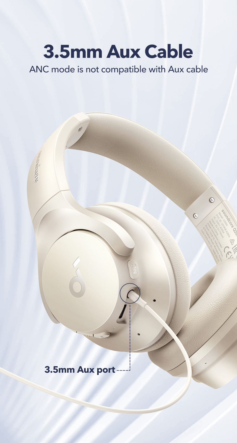 Soundcore by Anker Q20i Headphones Hybrid Active Noise Cancelling ...