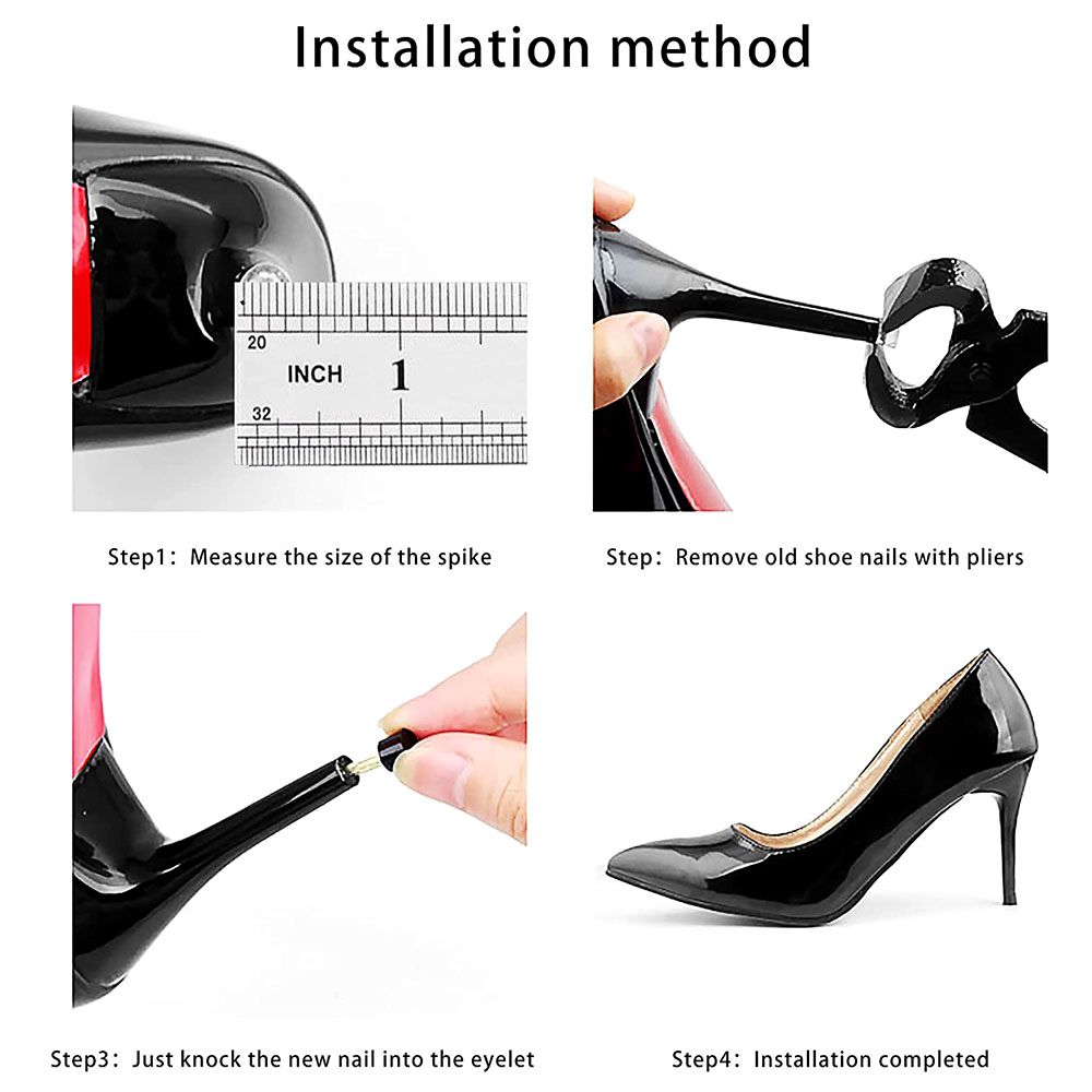 10pcs Women Heels Tips Dowel Lifts High Heel Tips Taps Stiletto ...