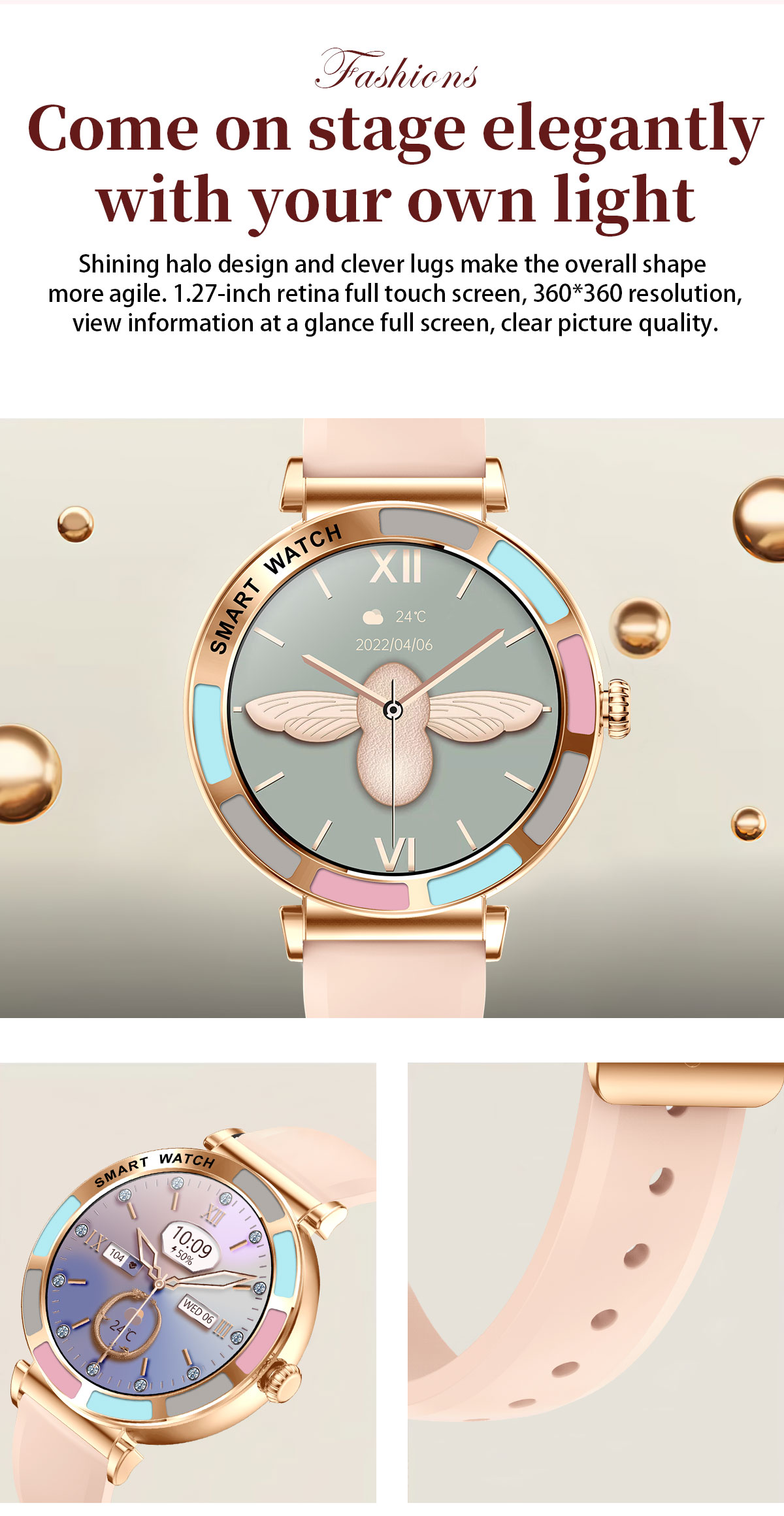 Aolon LILY R2 Smart Watch For Woman 41mm Original Female Health Message ...