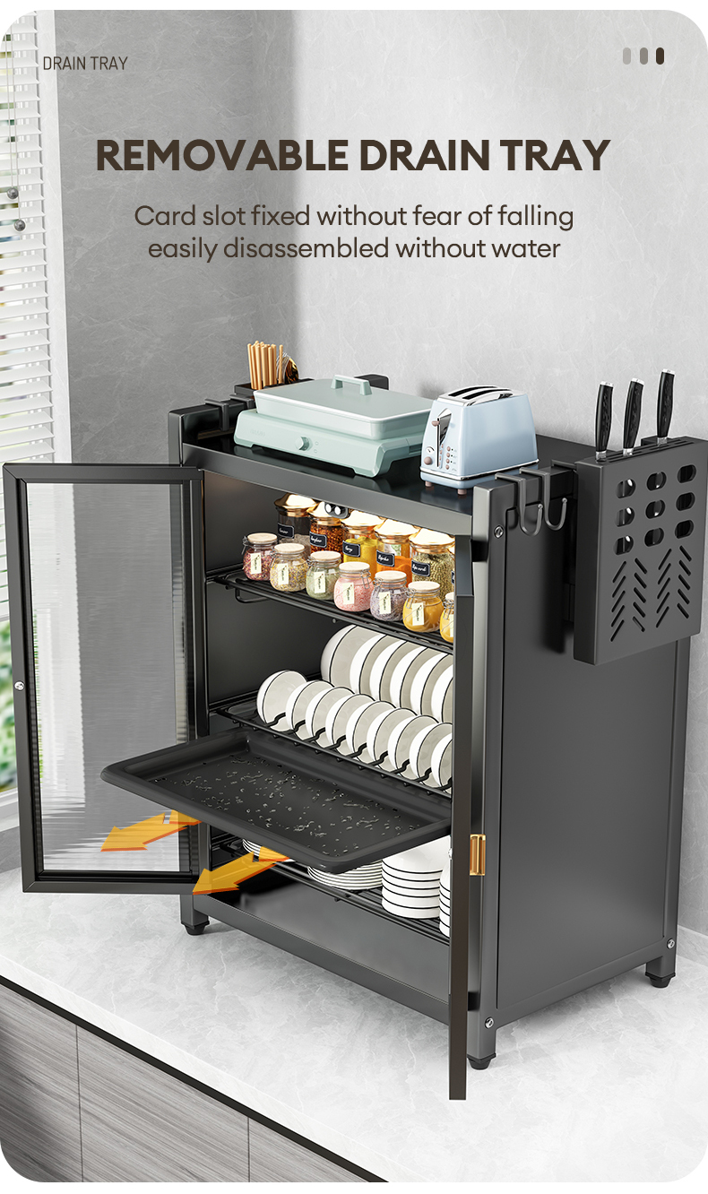 GAA 2/3 Tier Dish Rack Cabinet Organizer Dish Cabinet Drawer Countertop ...