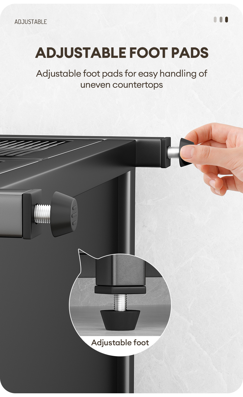 GAA 2/3 Tier Dish Rack Cabinet Organizer Dish Cabinet Drawer Countertop ...