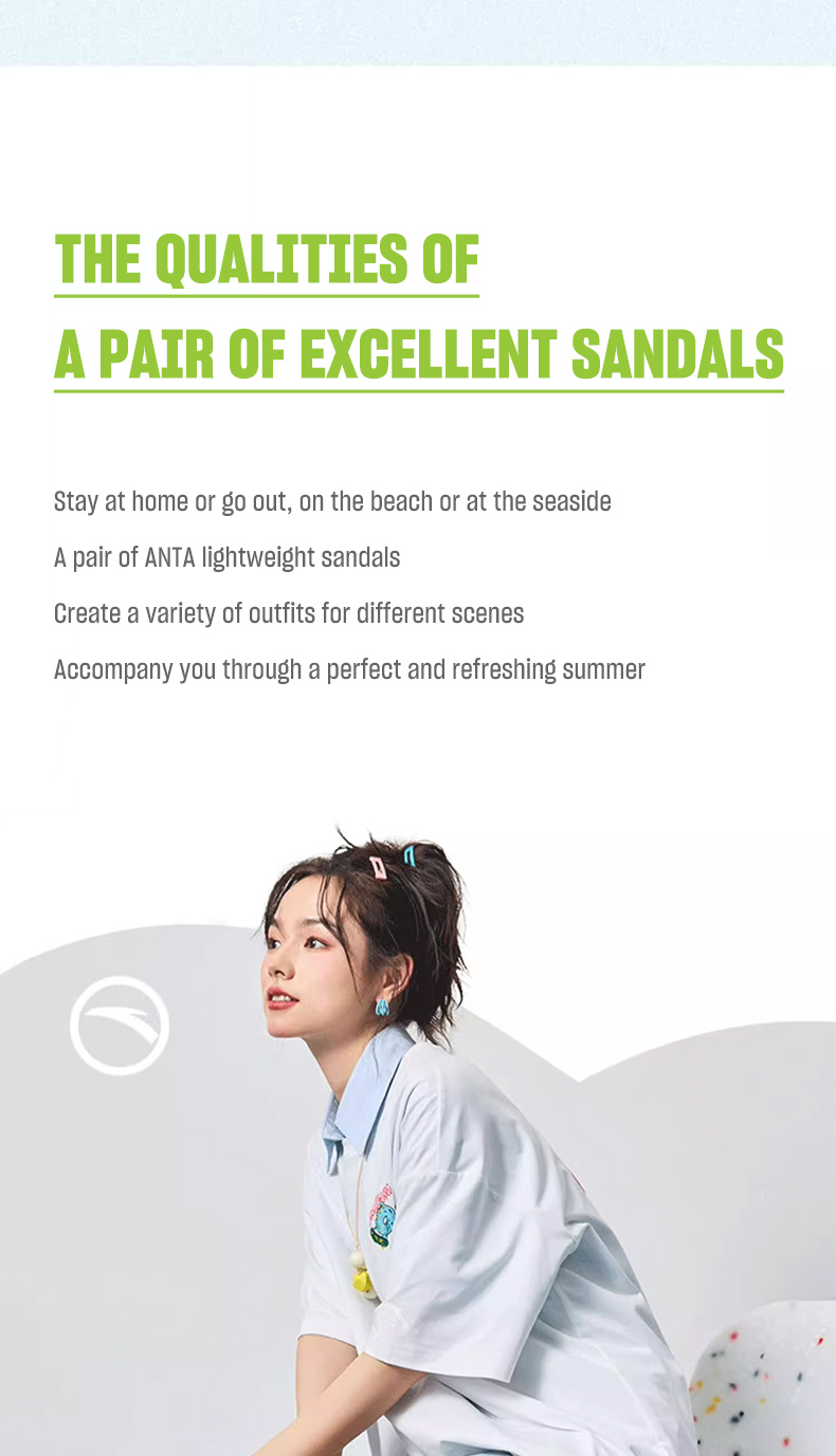 ANTA Women Beach Sandals Comfortable Non-slip Casual Versatile ...
