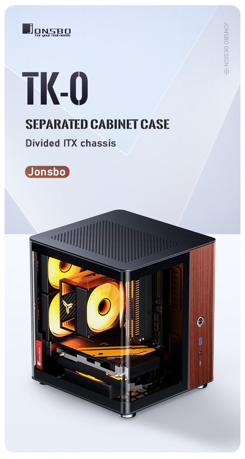 JONSBO TK-0 ITX Desktop Case Side Transparent Curved Glass Gaming ...