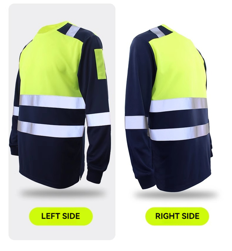 Reflective Shirt for Men Construction Long Sleeve Mining Safety Shirts ...