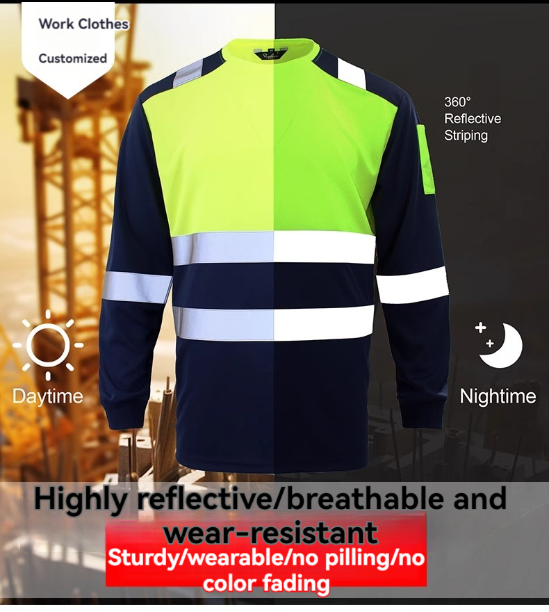 Reflective Shirt for Men Construction Long Sleeve Mining Safety Shirts ...