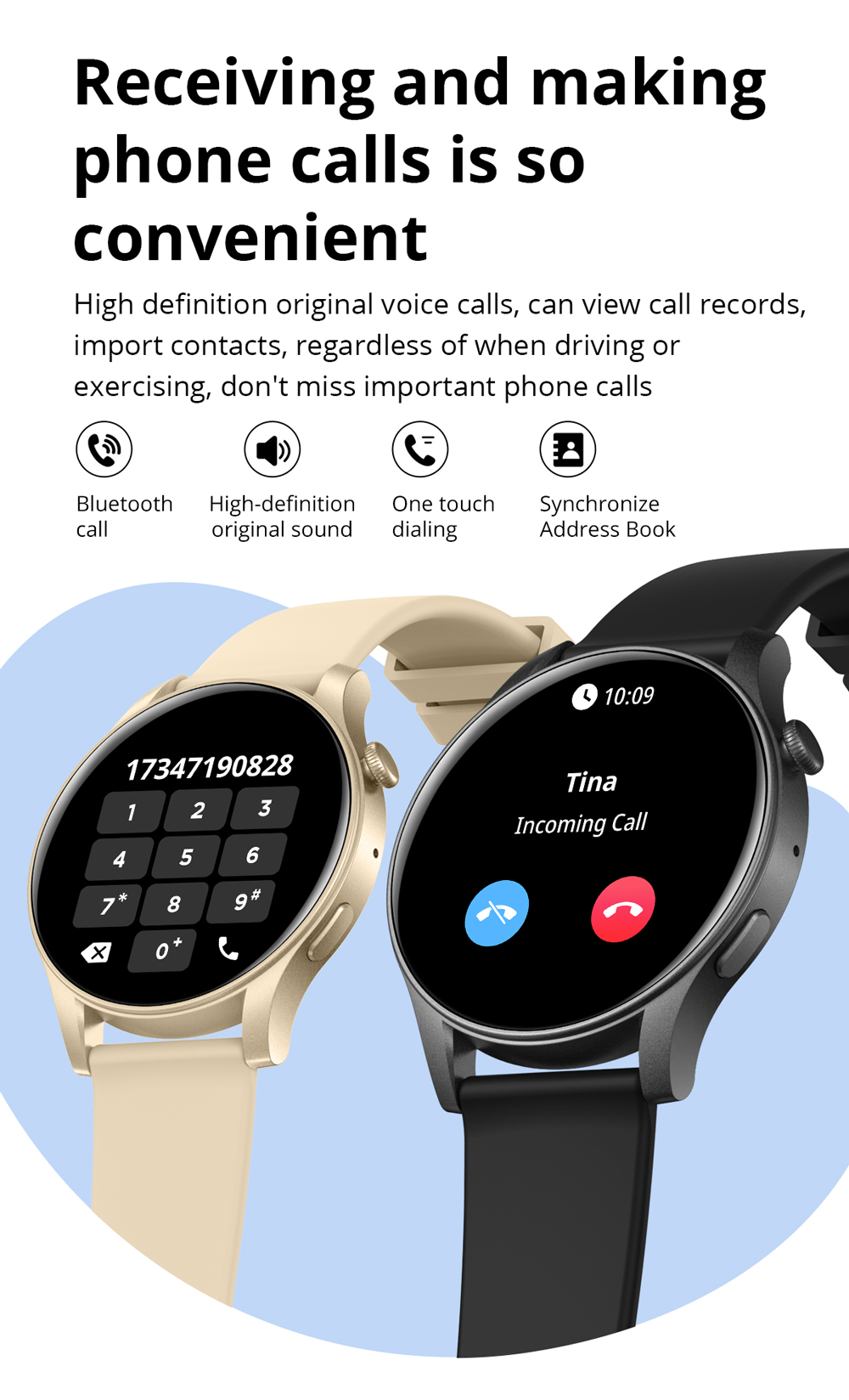 COLMI V73 Amoled Screen Smart Watch Bluetooth Calling IP67 Waterproof ...