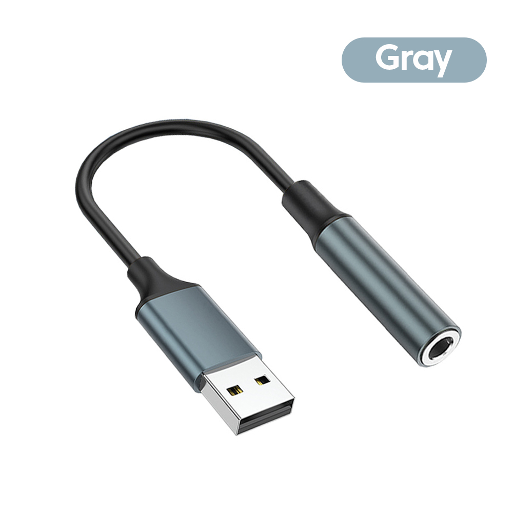 Laptop Desktop USB To 3.5mm Audio Earphone Adapter External USB Sound ...