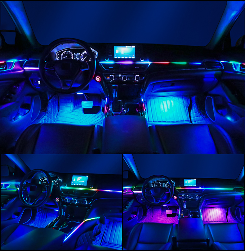 ((18 In 1) Car Ambient Light Symphony Indoor Acrylic Optical Fiber ...