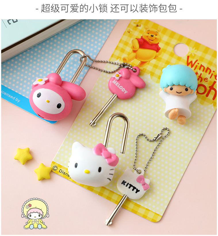 Cartoon Small Padlock Suitcase Dormitory Cabinet Diary Schoolbag Lock ...