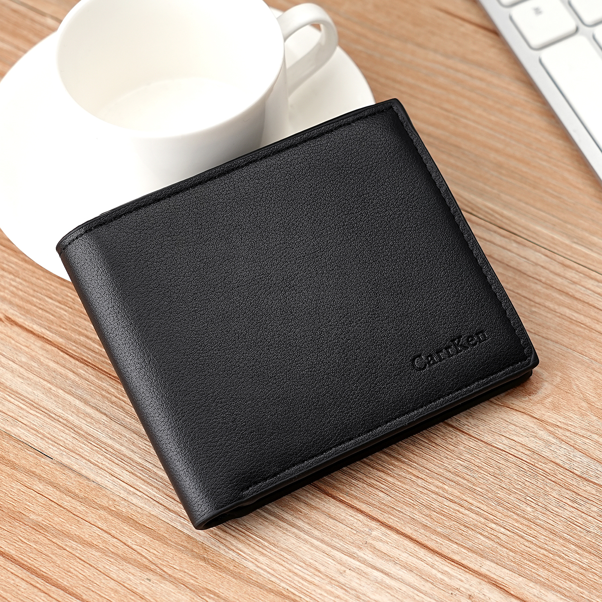 1 Piece Business Simple Men's Short Wallet Youth Fashion Bi-Fold Multi ...