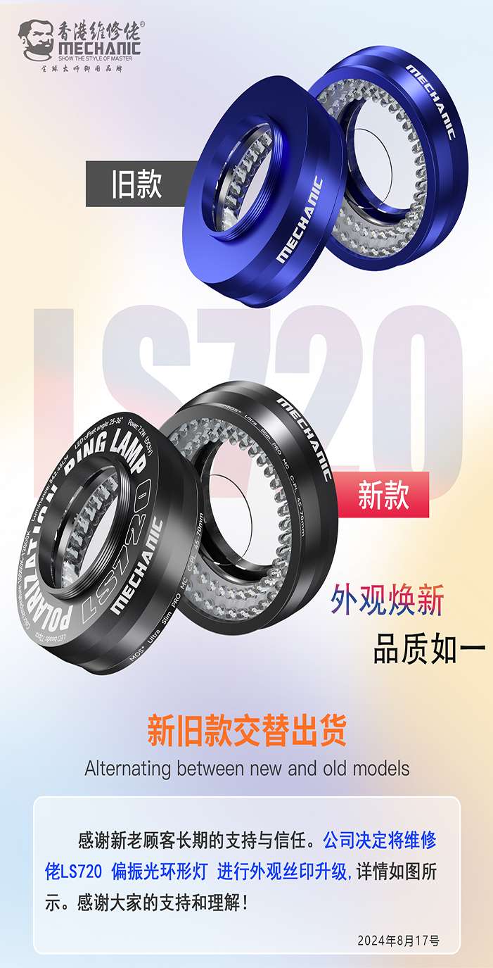 Mechanic LS720 Microscope Ring Light Polarized Ring Light Eliminates ...