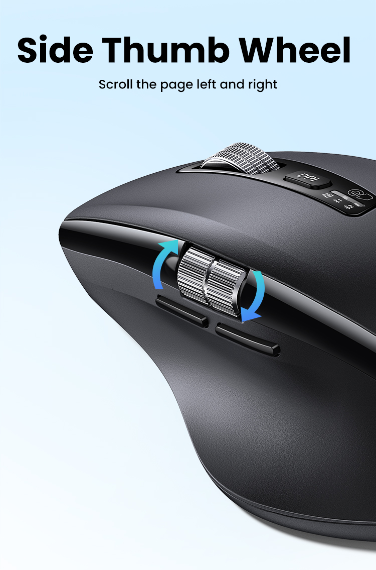 UGREEN Hyper-Fast Scroll Wireless Mouse Bluetooth 5.4 2.4G Ergonomic ...