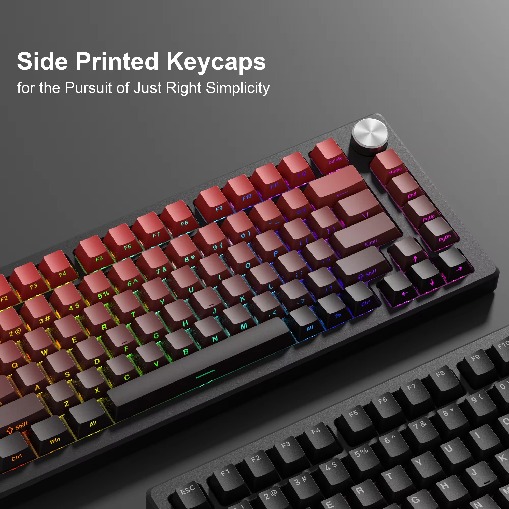 WOMIER 136 Keys Double Shot PBT Keycaps Cherry Profile Side-printed ...