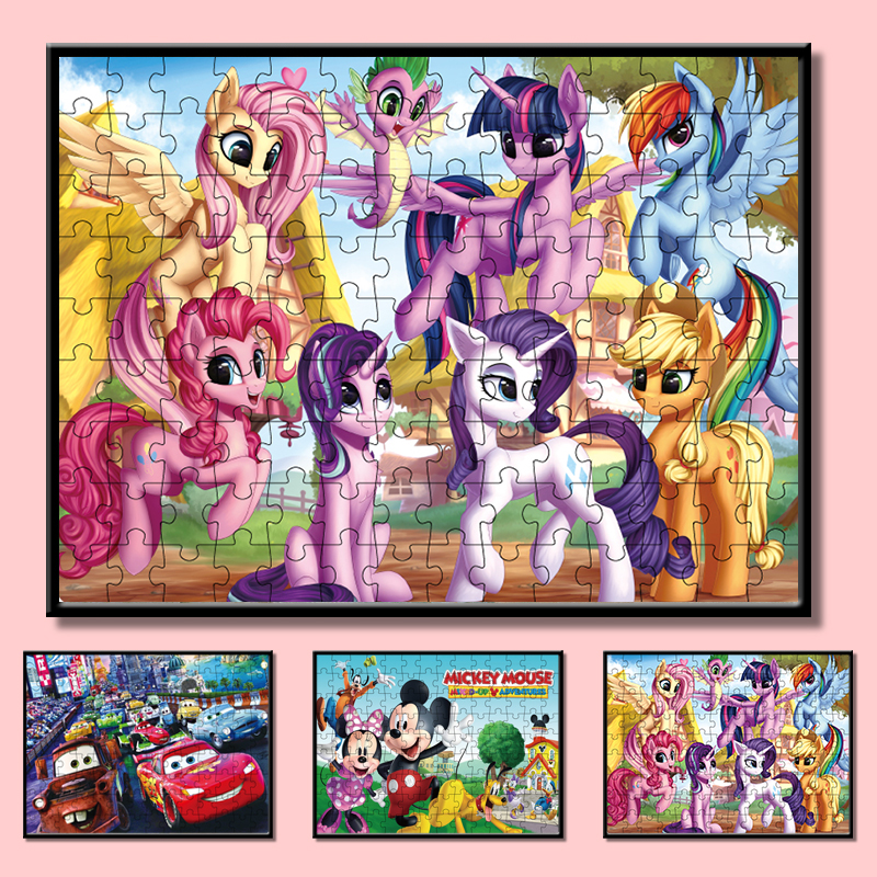 Frozen Minions Snow White Disney Anime Cartoon Character Puzzle 126pcs ...