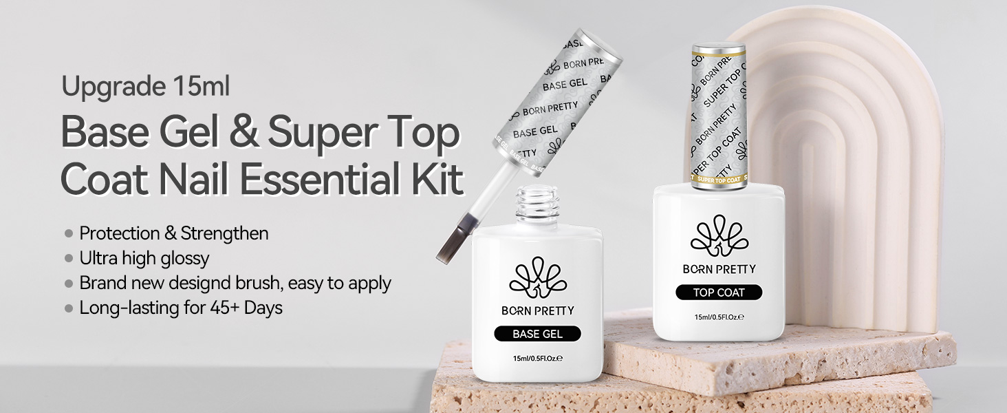 Born Pretty Gel Polish Base and Top Coat Set Long Lasting Nail Art | Shopee Philippines